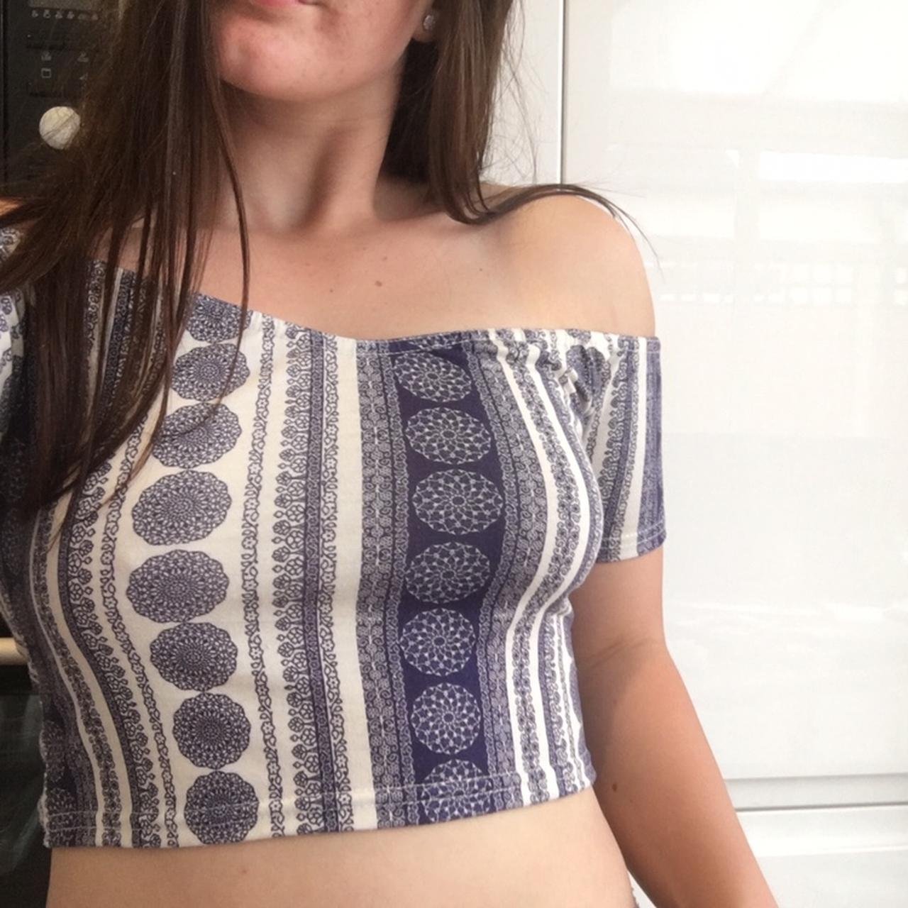 Really cute off the shoulder top. In perfect... - Depop