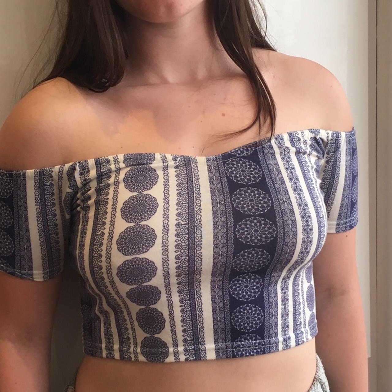 Really cute off the shoulder top. In perfect... - Depop