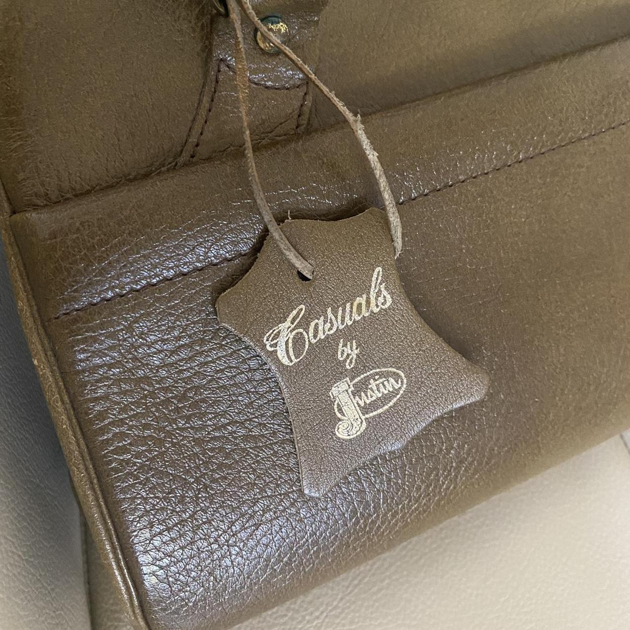 casuals by justin leather top grain cowhide purse... - Depop