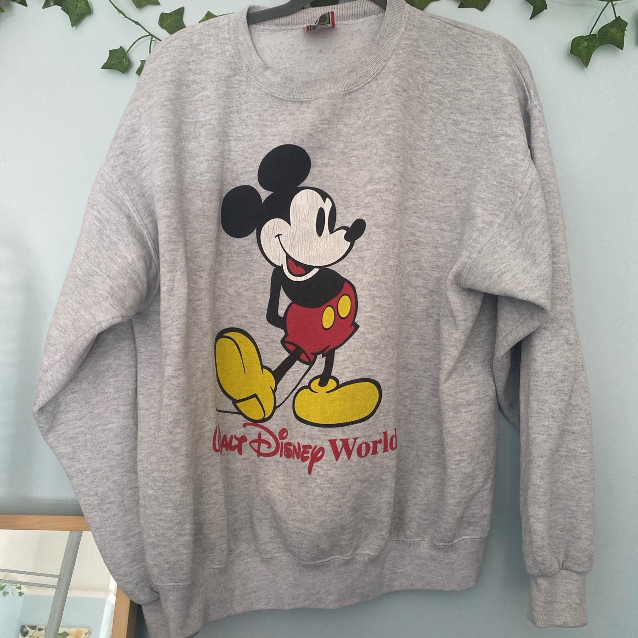 Disney Women's Grey and Red Jumper | Depop