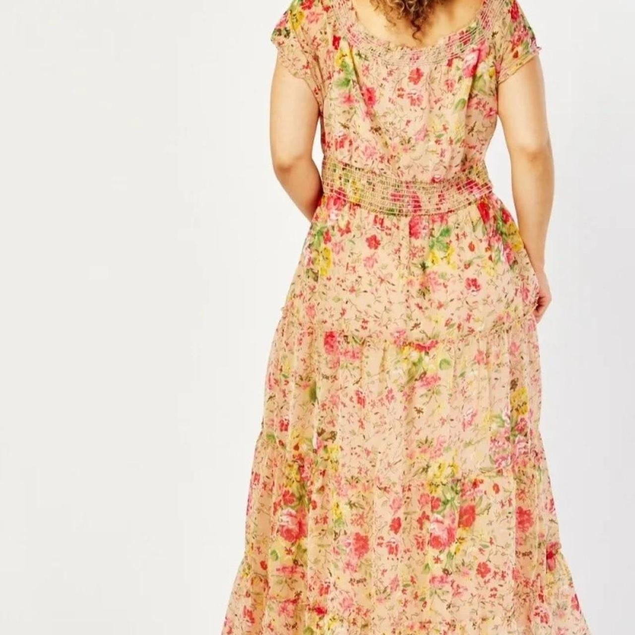 BEAUTIFUL VINTAGE STYLE SUMMER GARDEN PARTY MAXI TEA... - Depop