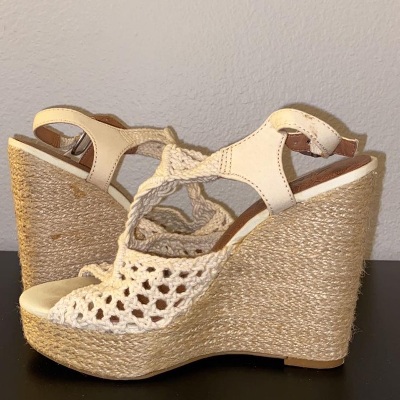Lucky brand wedges in good condition. There is... - Depop