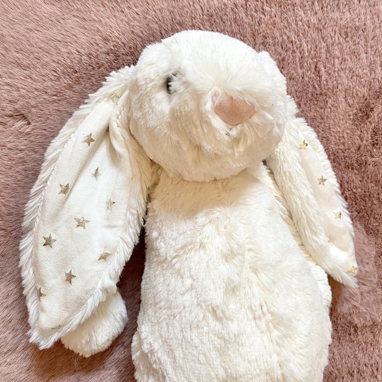 Jellycat white twinkle bashful bunny with star print... - Depop