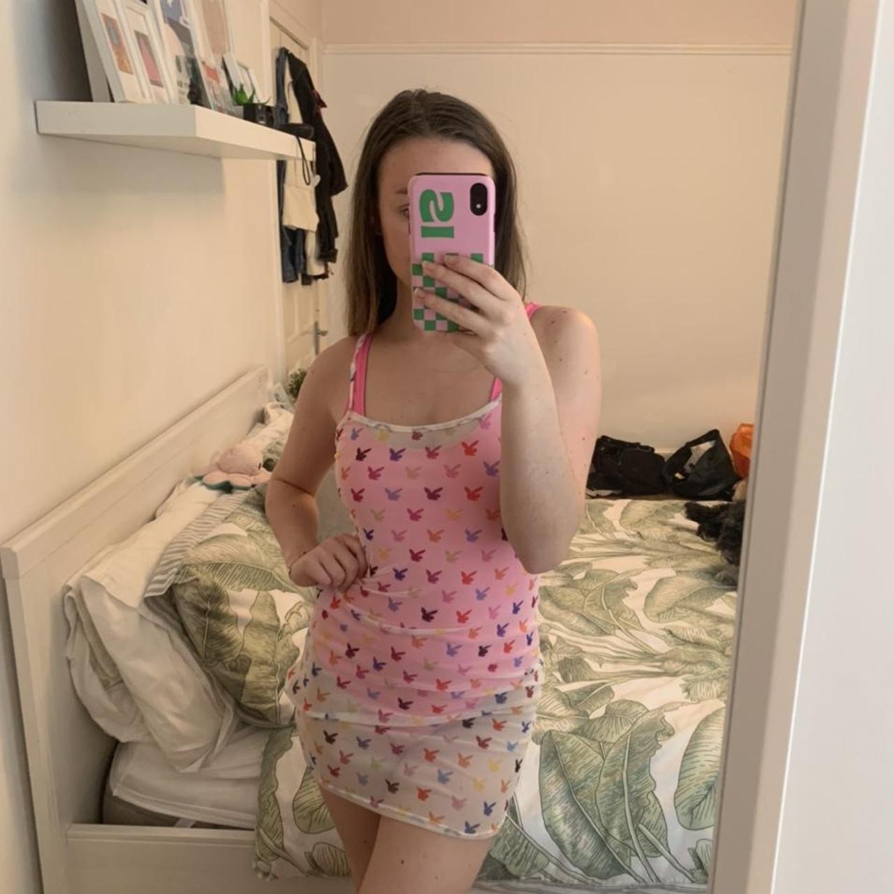 Playboy x missguided sheer mini dress. Only worn... - Depop