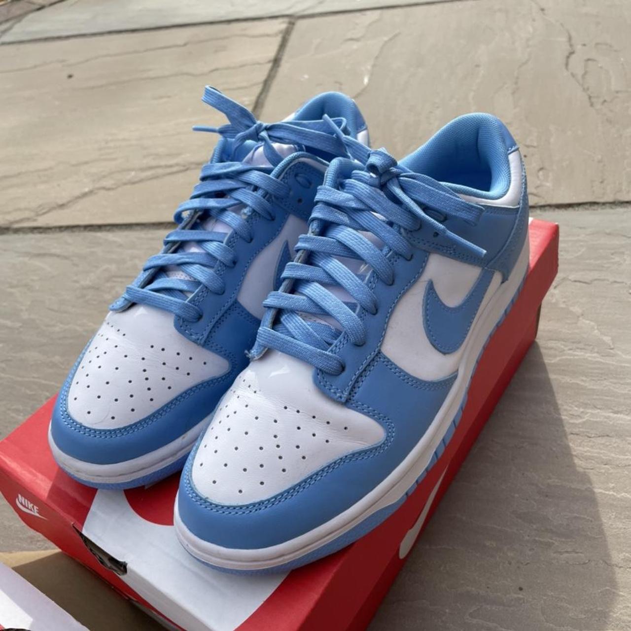 Nike Dunk Low UNC blue. 100% authentic. Perfect... - Depop