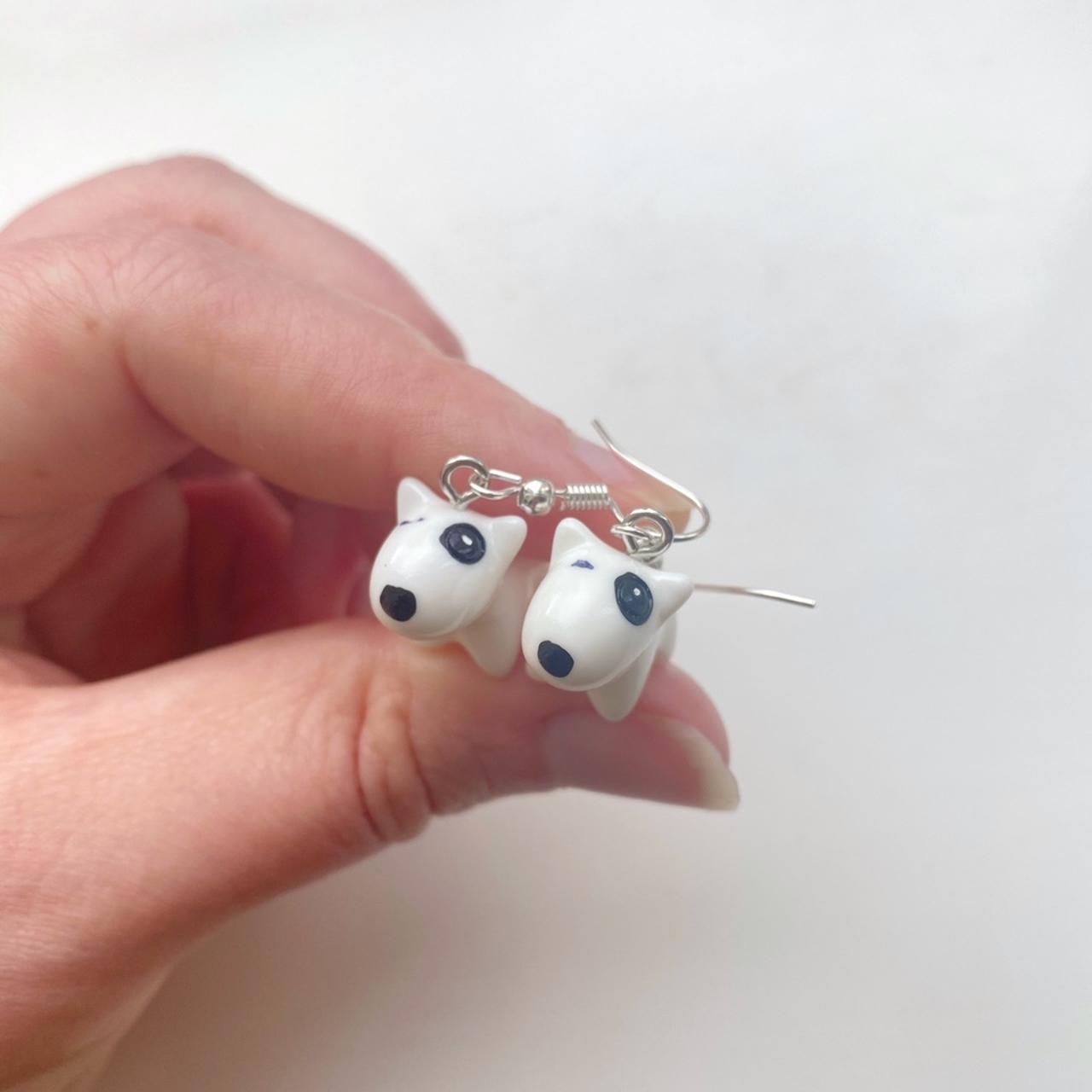 🐶 Dangly dog | puppy earrings 🐶 ️ Silver plated... - Depop