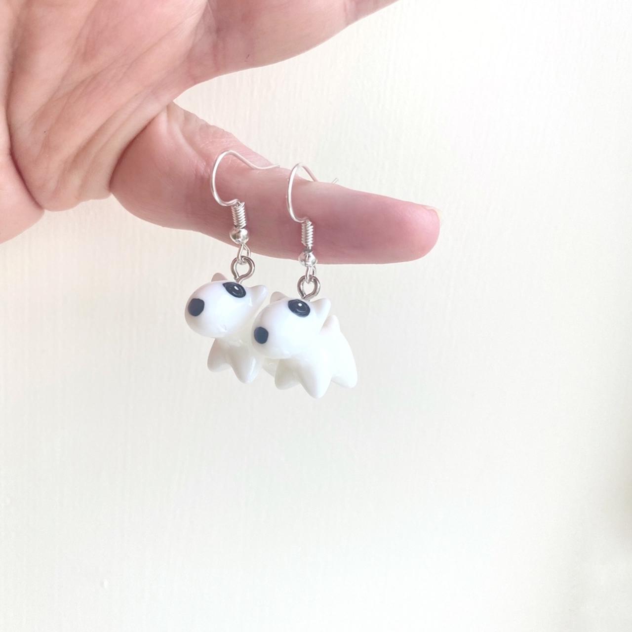 🐶 Dangly dog | puppy earrings 🐶 ️ Silver plated... - Depop