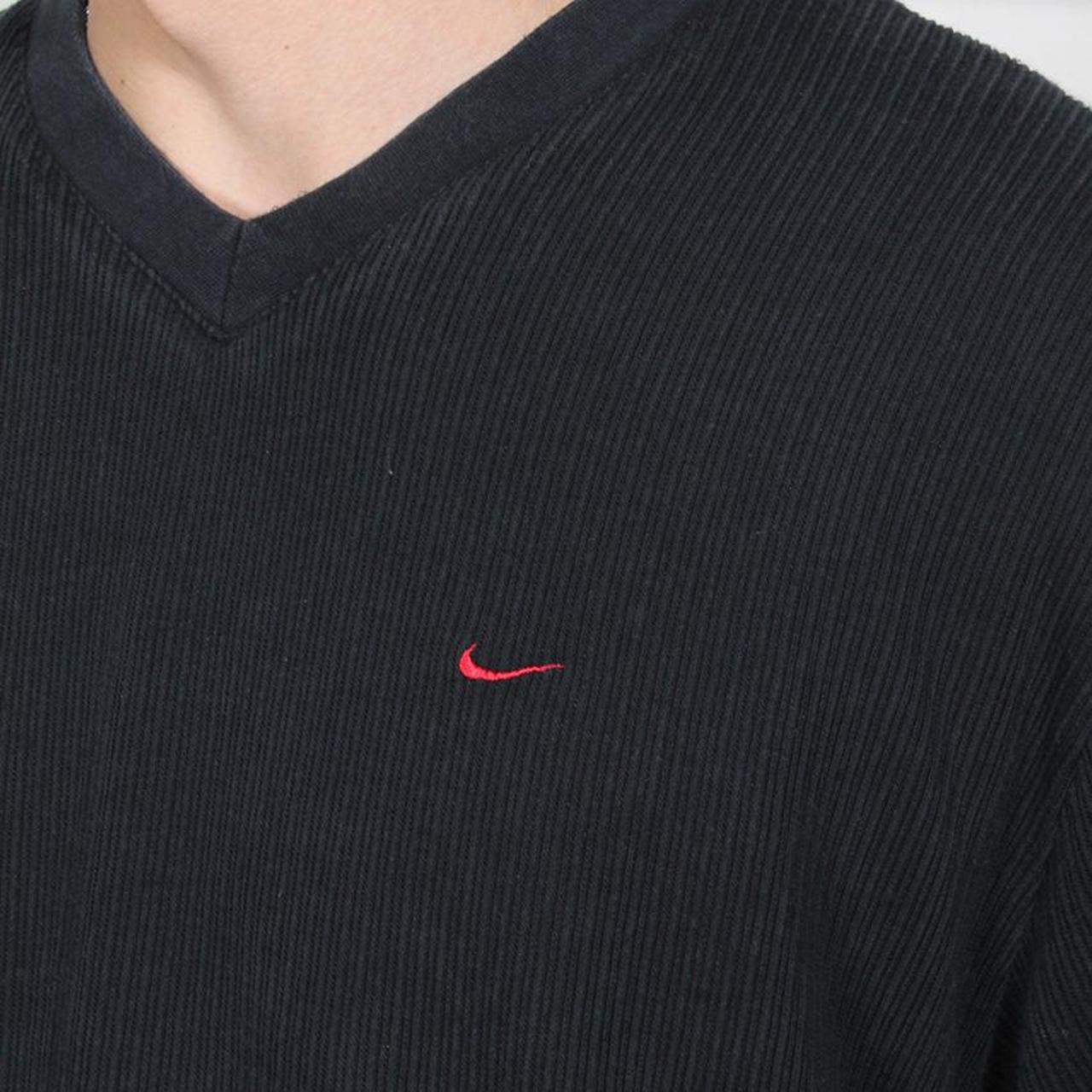 Nike reversible sweater in black and red with... - Depop