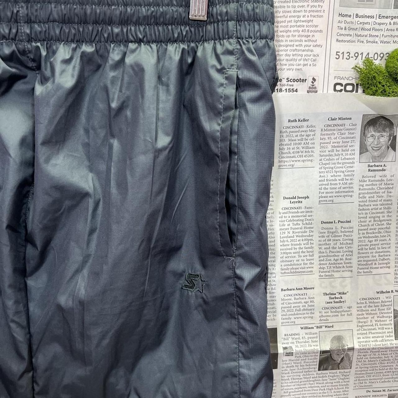 Grey mini windbreaker skirt Size: M 32-34... - Depop