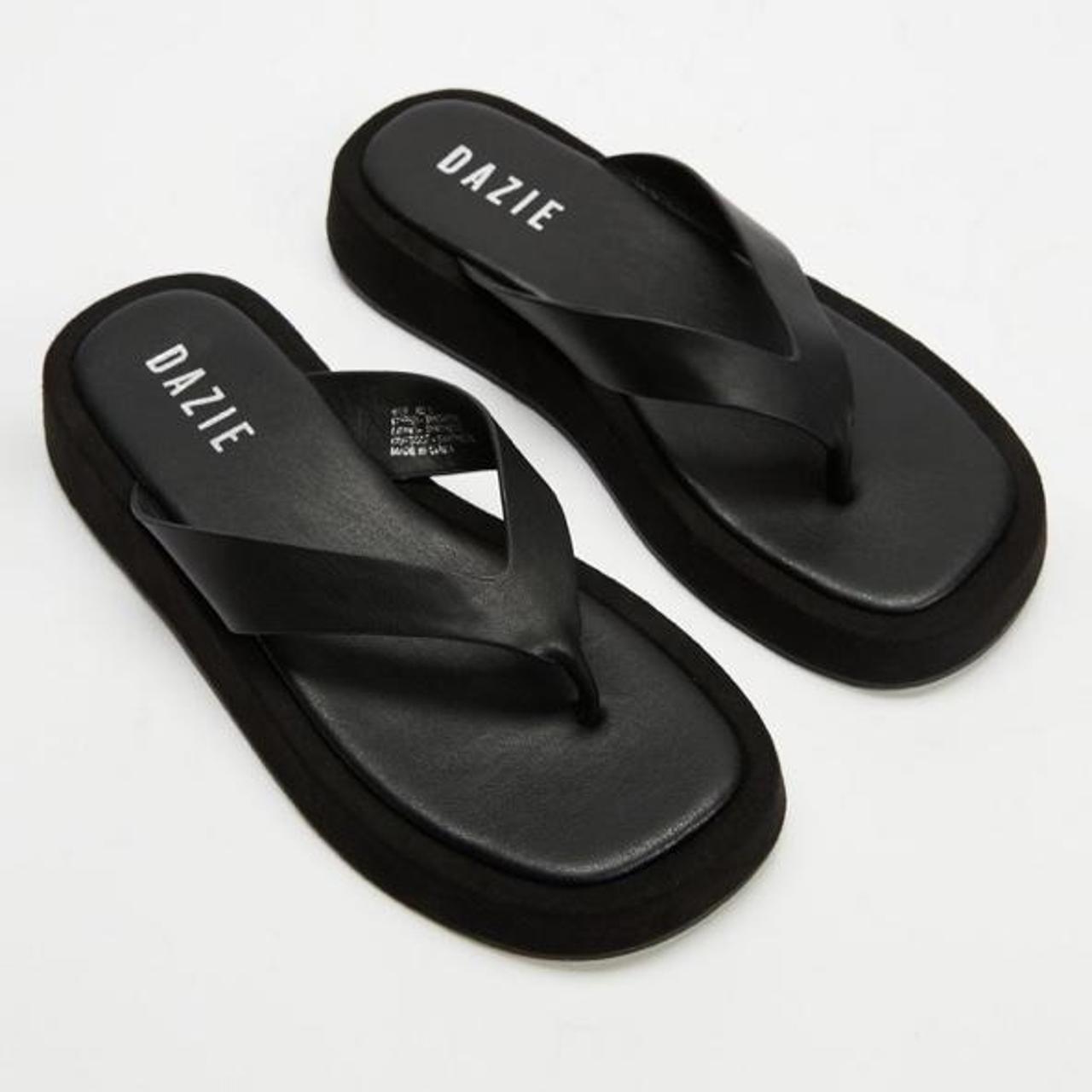 Dazie phoenix thongs smooth black colour Super cute... - Depop