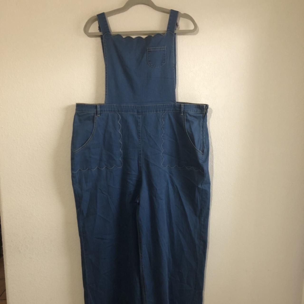 MODCLOTH Women’s Jean Overall Size 2X with a Wide... - Depop