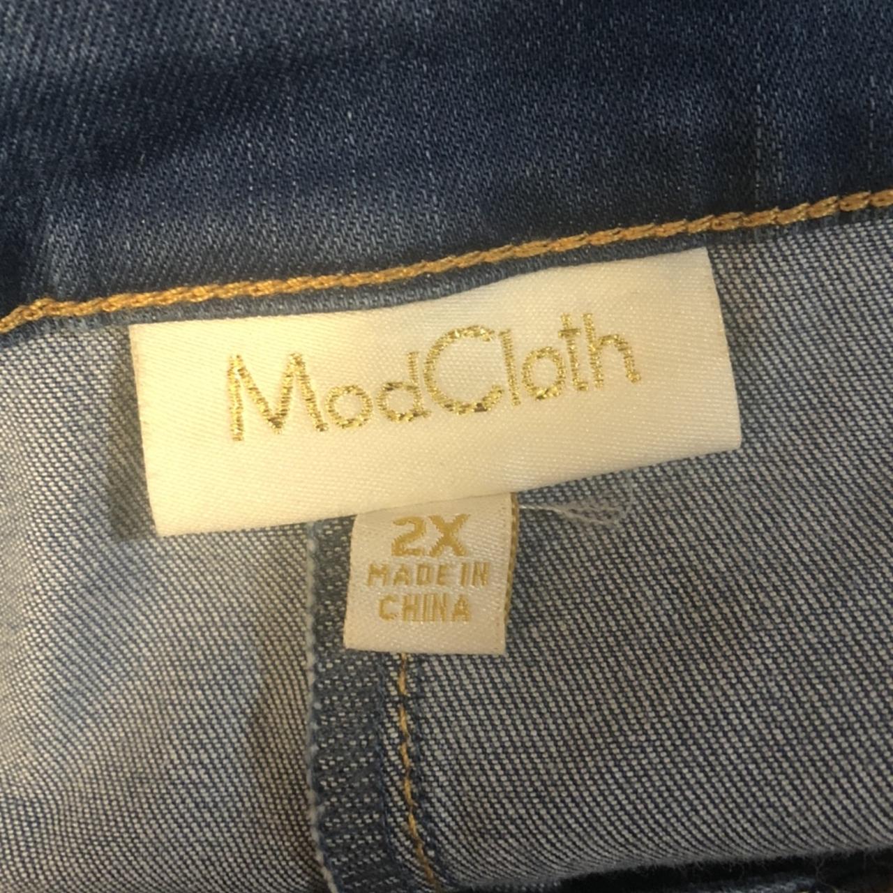 MODCLOTH Women’s Jean Overall Size 2X with a Wide... - Depop