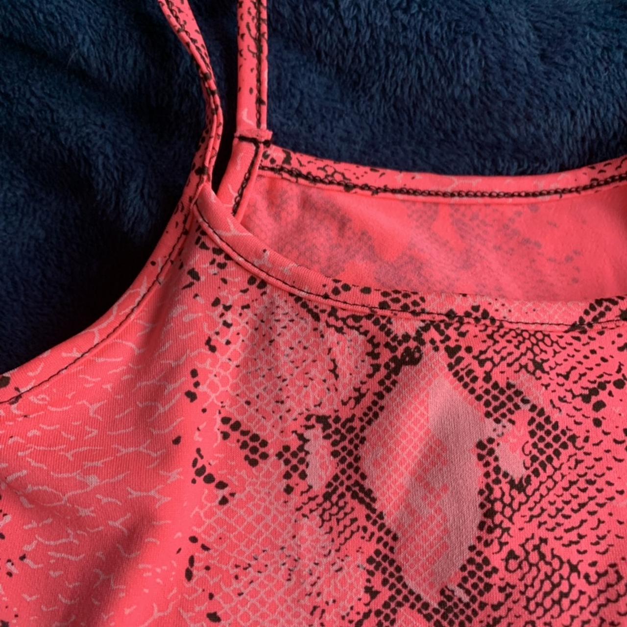 Neon pink snake print top. Bought from Depop never... - Depop