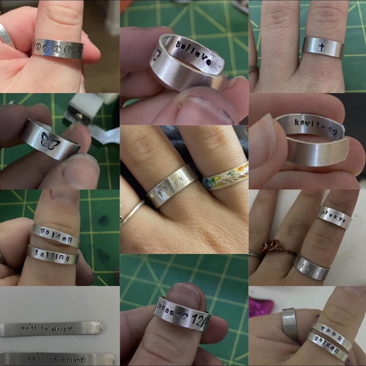 custom handmade rings :) -buy this post and then... - Depop