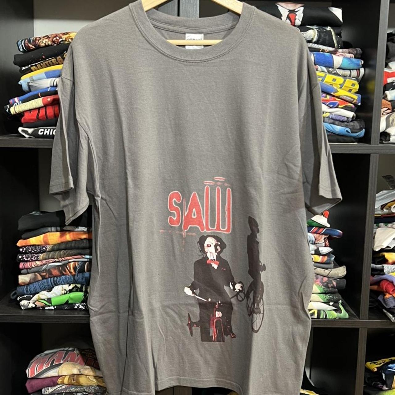 Vintage Saw Movie T Shirt Size L Large Horror Promo... - Depop