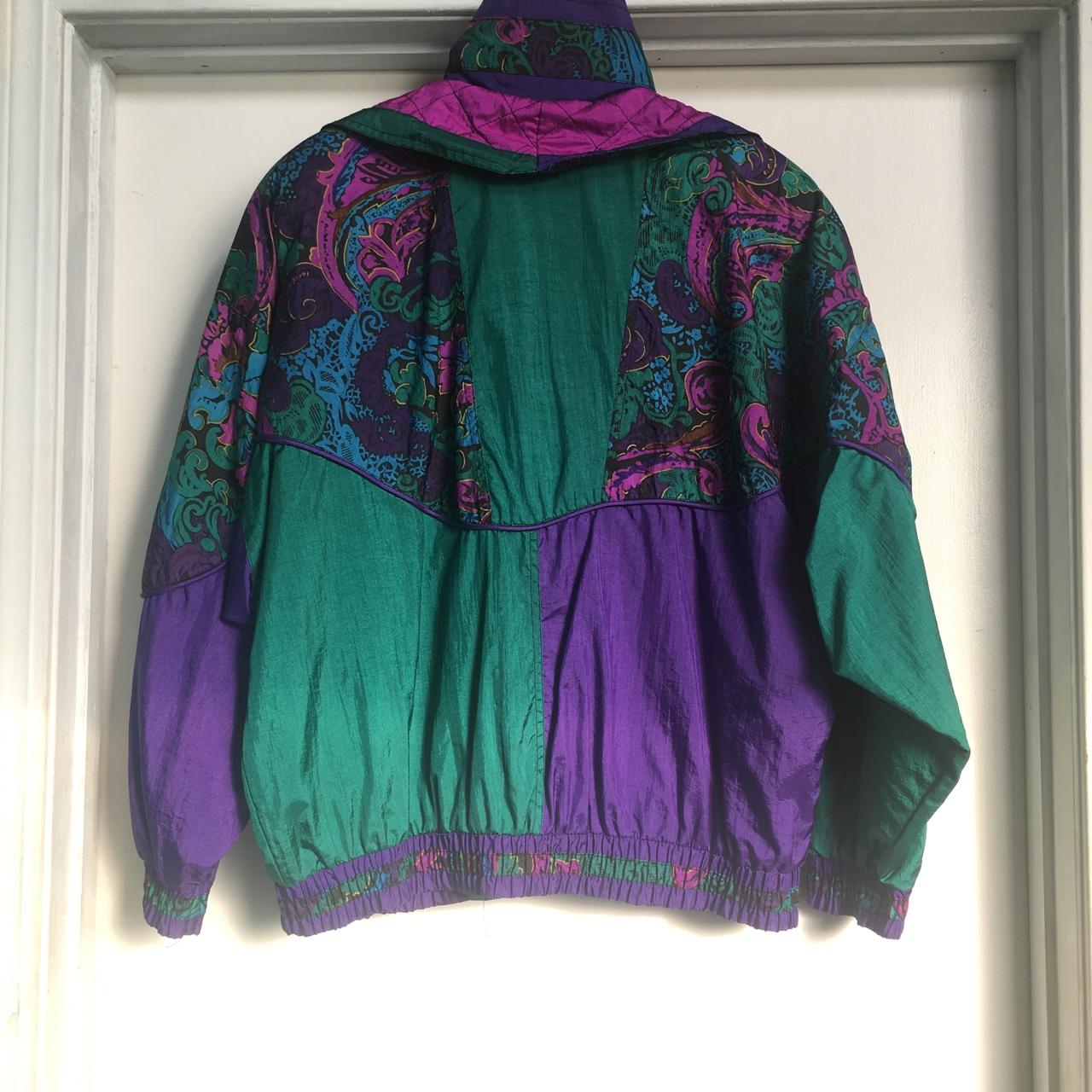 Vintage J. Gallery multi-color windbreaker... - Depop