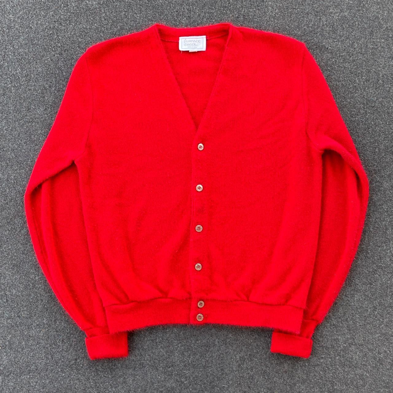 Men's Red Cardigan | Depop