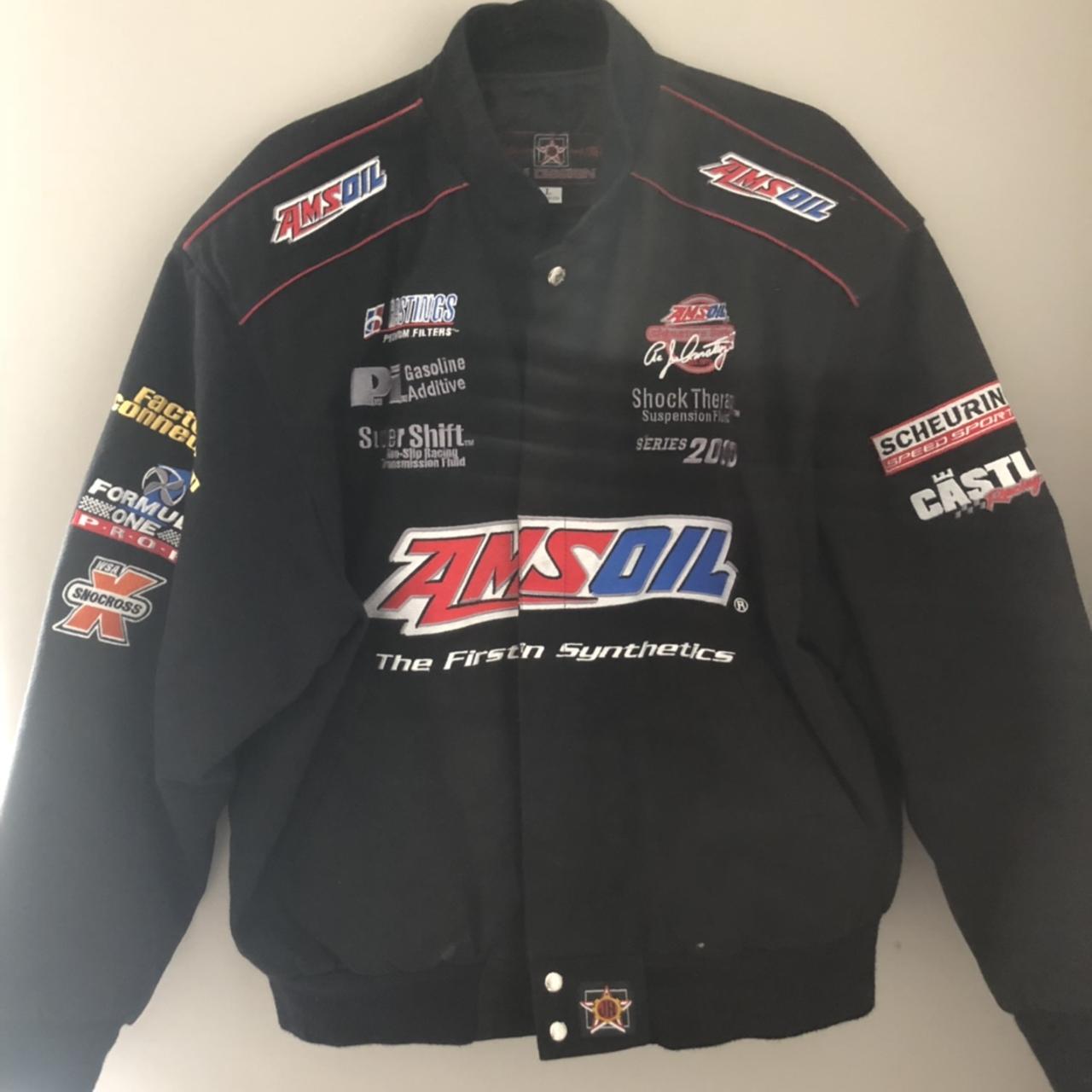 AMSOIL RACING JACKET by JM Design, size L but fits... - Depop