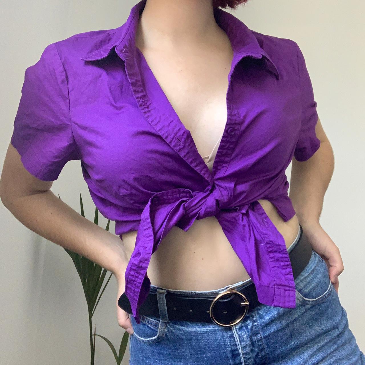 💜 Rivers Purple Button-Up Shirt 💜 instant buys... - Depop