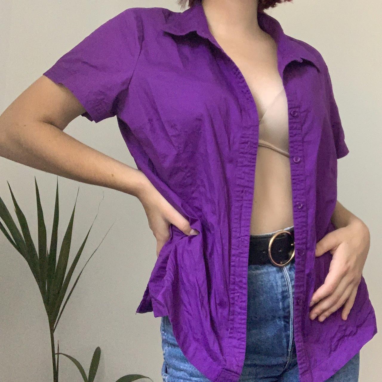 💜 Rivers Purple Button-Up Shirt 💜 instant buys... - Depop