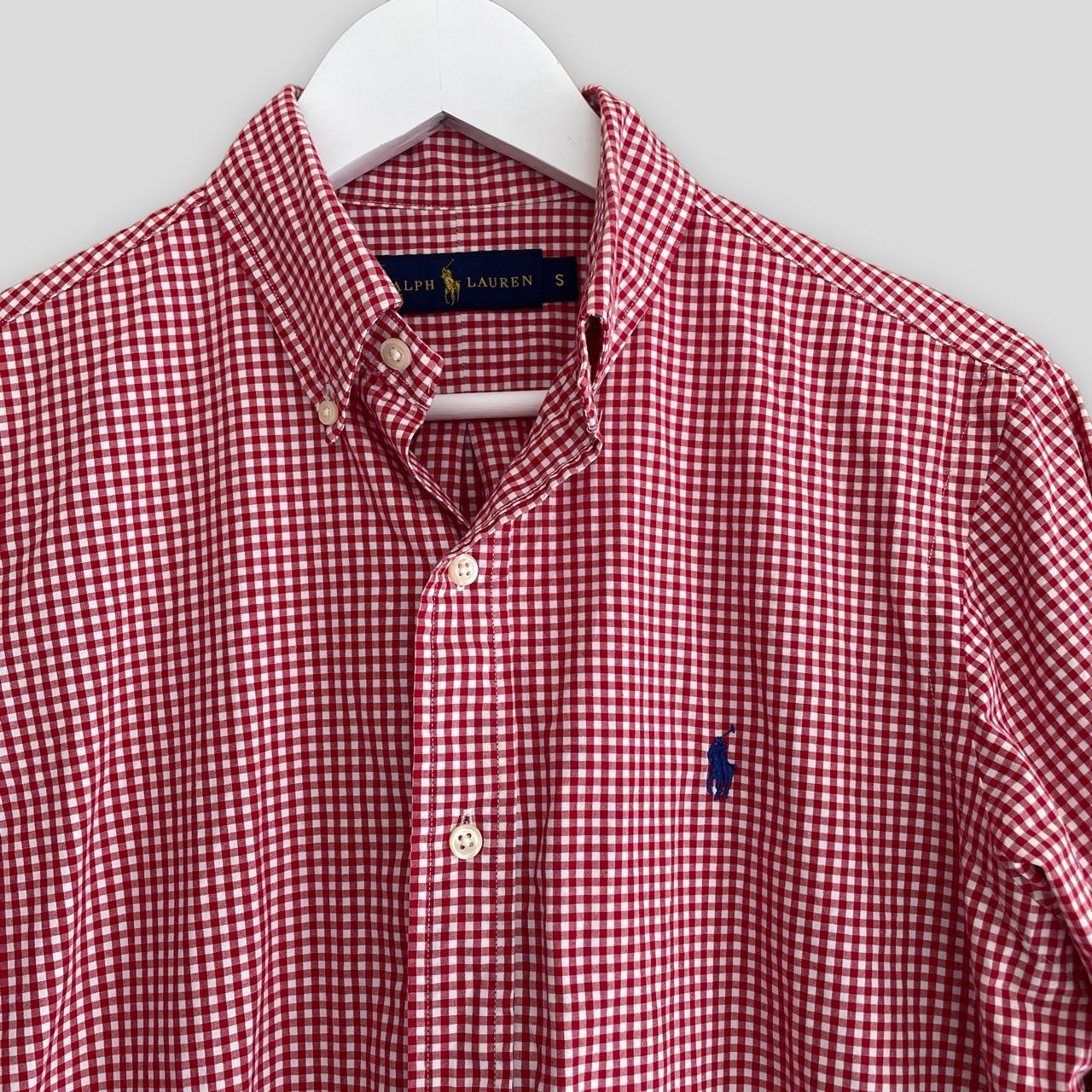 Vintage Ralph Lauren Polo Red Checkered Pattern with... - Depop