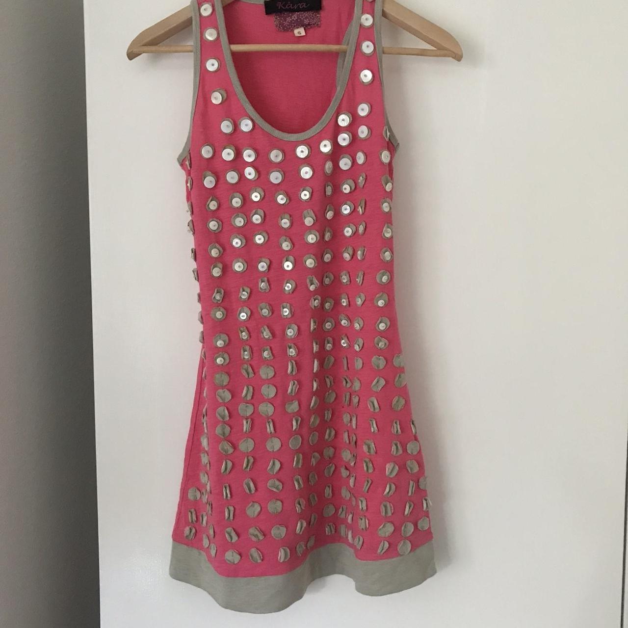 DEPOP PAYMENTS ONLY Retro Pink “Kara” Beaded Mini... - Depop