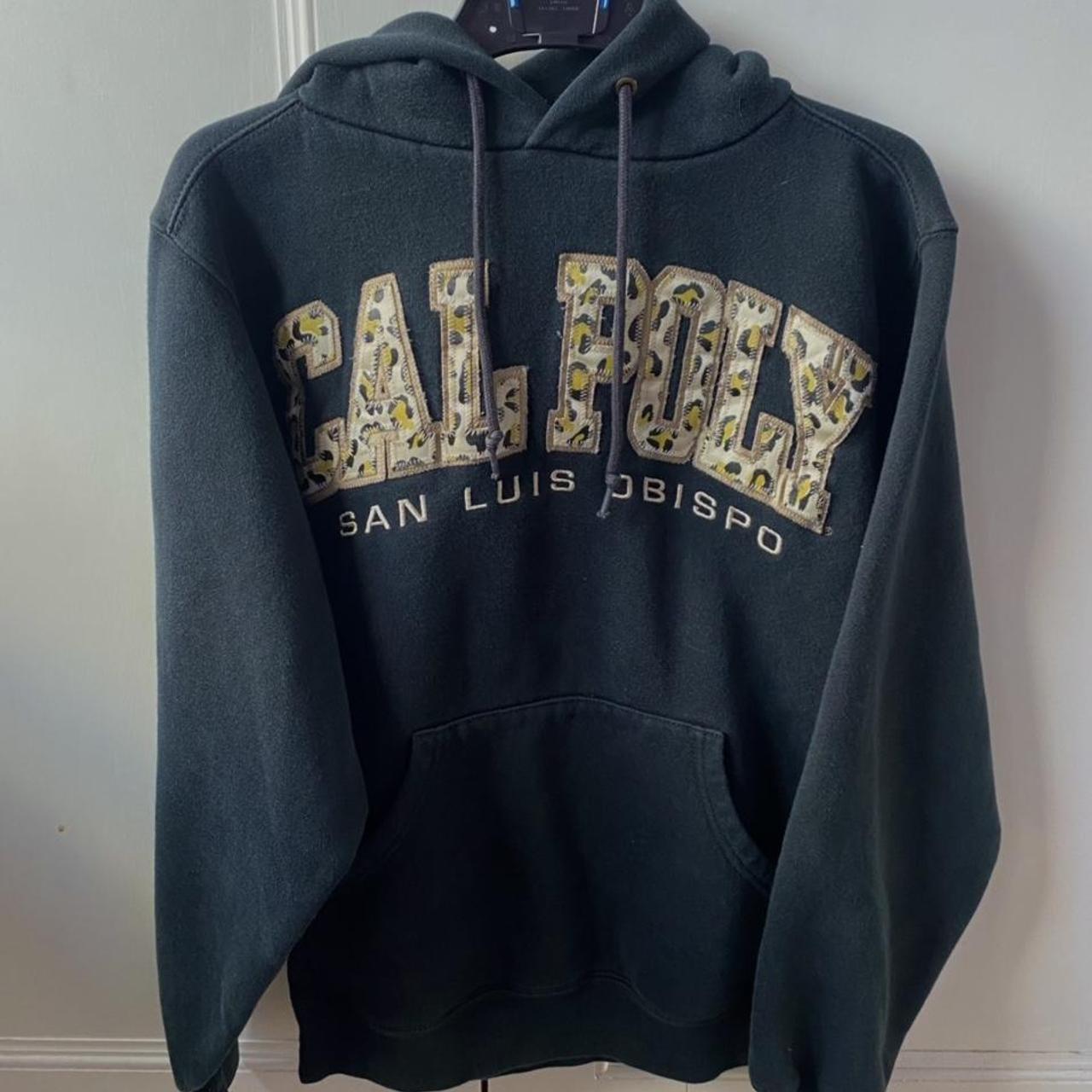 black cal poly hoodie rlly good quality barely worn... - Depop