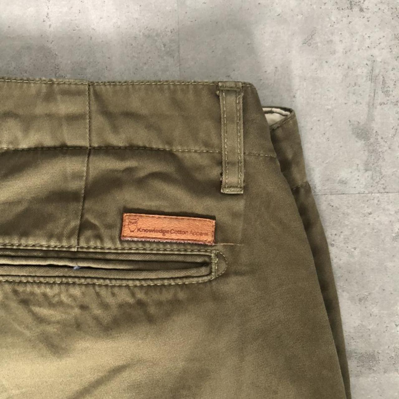 olive green chinos olive / khaki chinos with two... - Depop