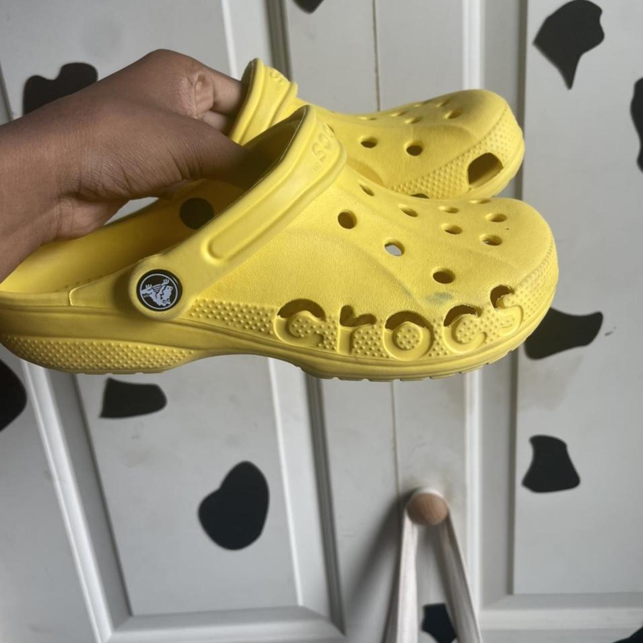 yellow baya crocs 6 men 8 wmns worn 3x #crocs... - Depop