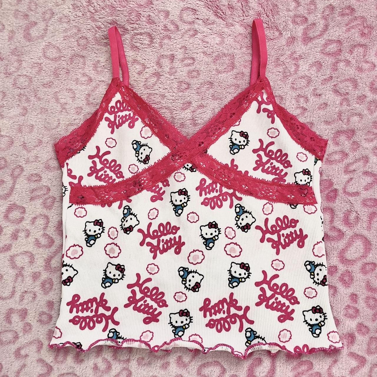 hello kitty lace cami ⋆ ˚｡⋆୨୧˚ sold out on new girl... - Depop
