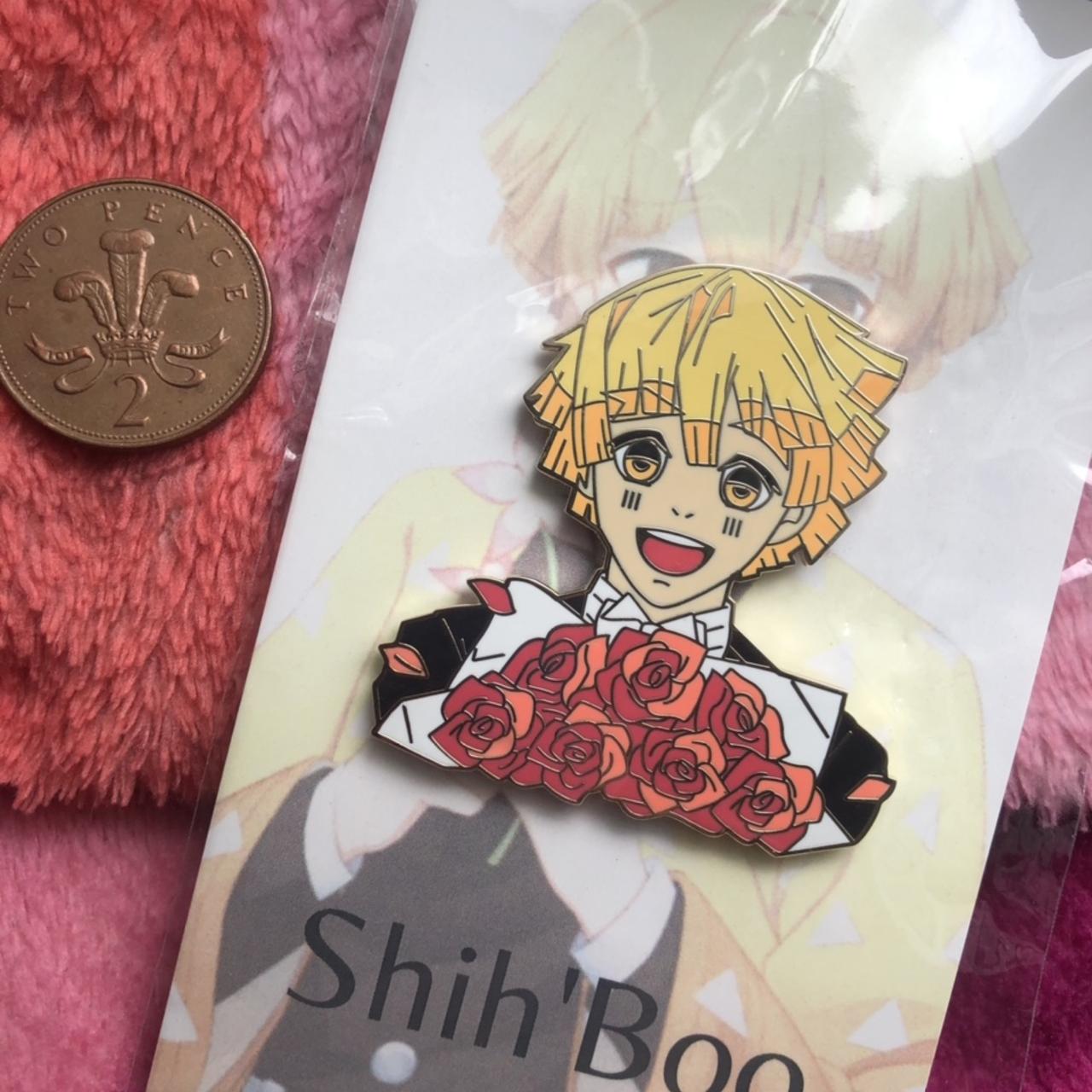 Zenitsu Agatsuma Gold line hard enamel pin🌸 Quiet a... - Depop