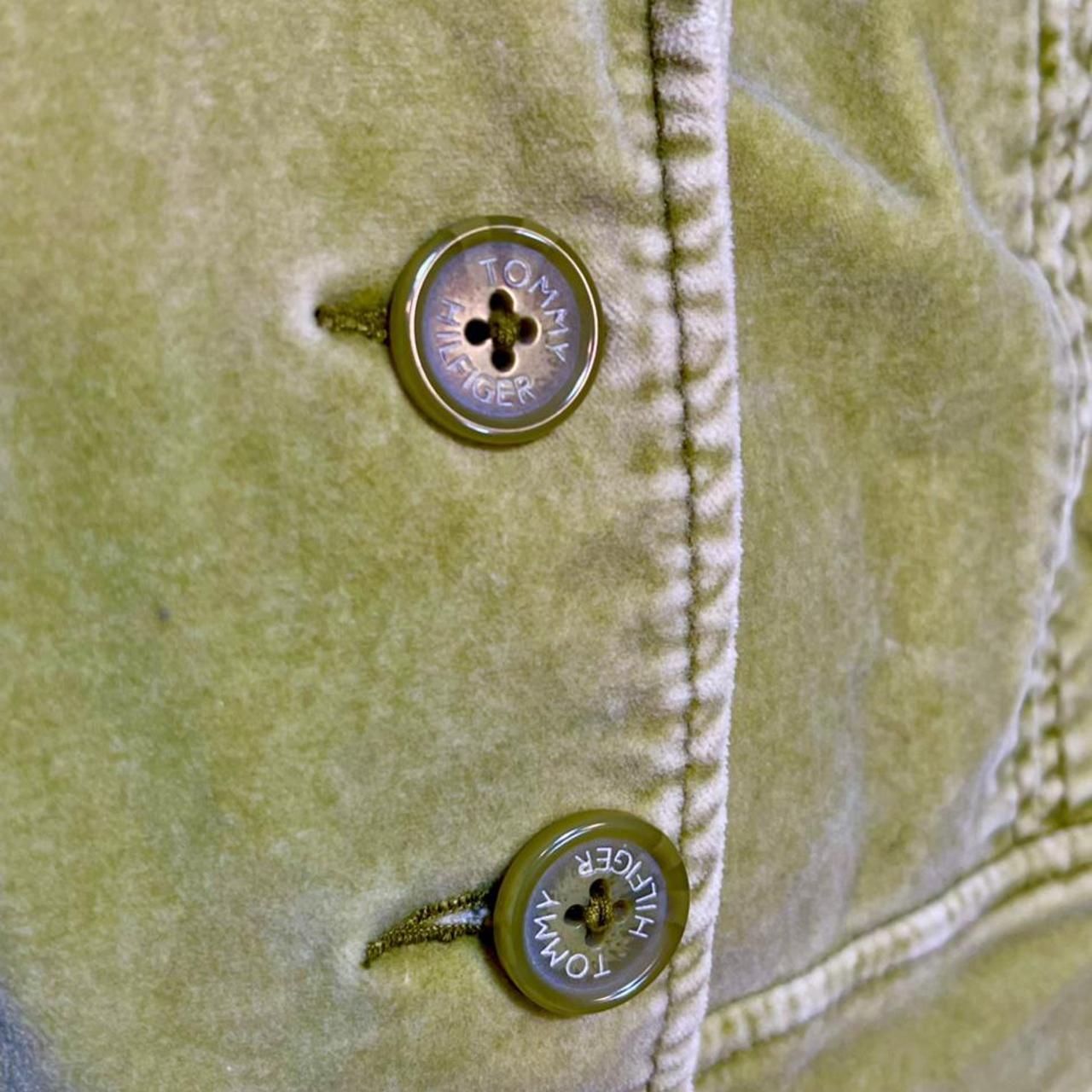 Tommy Hilfiger Green velvet retro 70s... - Depop