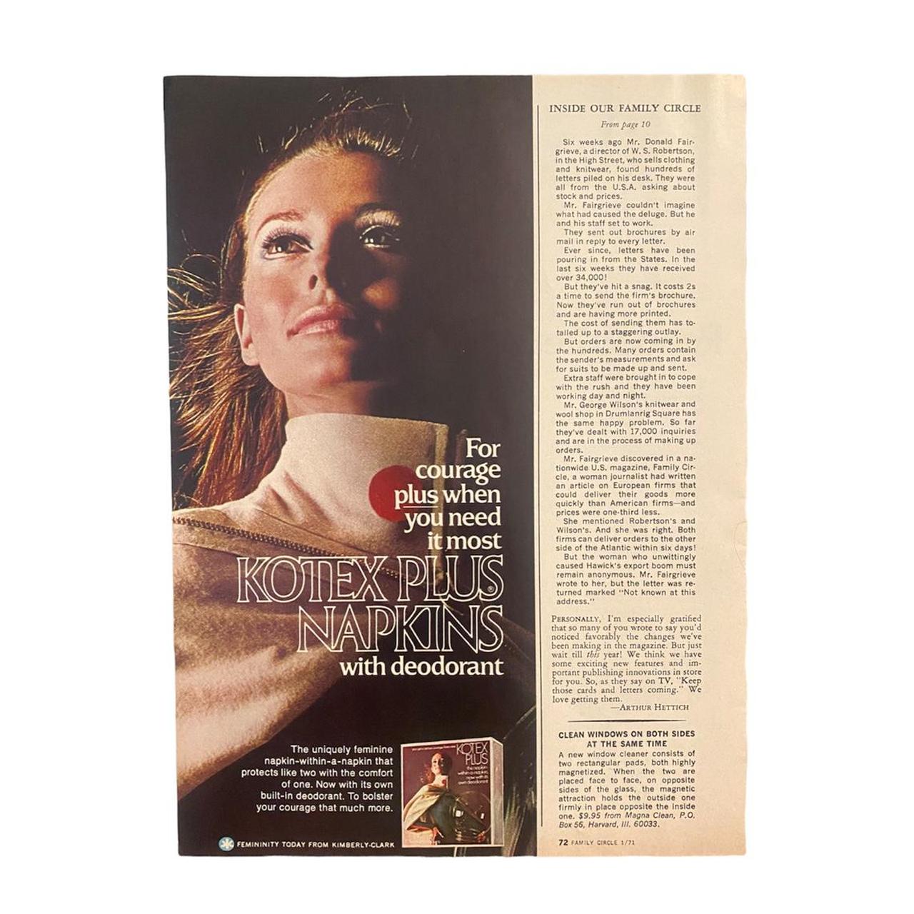 vintage 1970s period products ads (lot of 4) would... - Depop