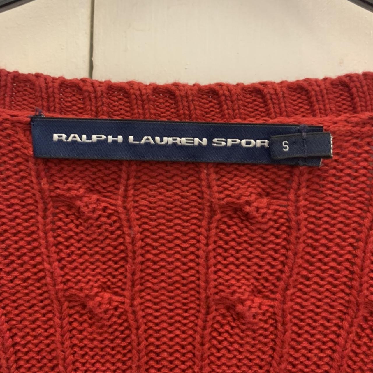 Red Ralph Lauren jumper, #ralphlauren #womens #jumper - Depop