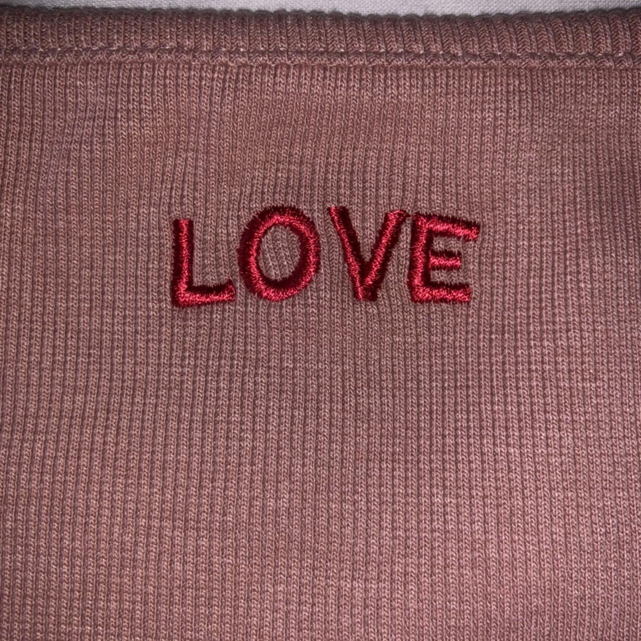 Misguided LOVE Ribbed Crop Top Square Neck Size... - Depop