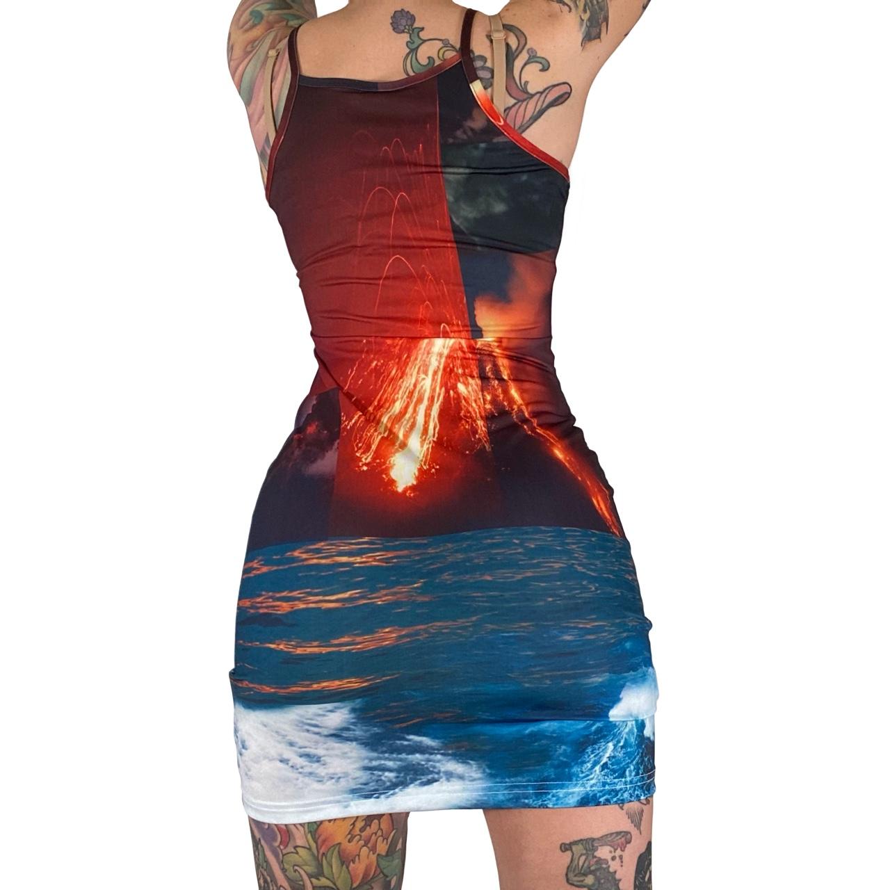 🔥 HOT LAVA Volcano collage dress 🔥 super lightweight... - Depop