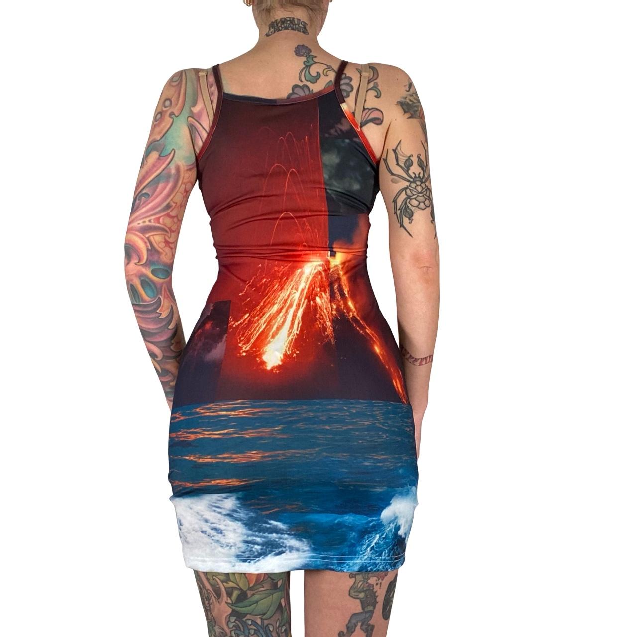 🔥 HOT LAVA Volcano collage dress 🔥 super lightweight... - Depop