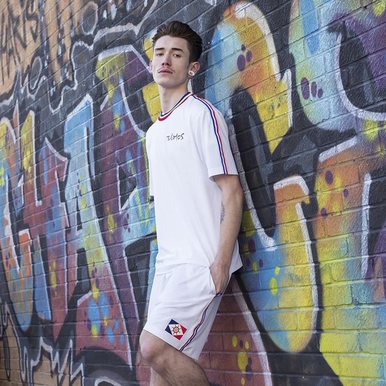 DÊMOS LOGO sport T shirt tee MAIN: 95% POLYESTER... - Depop