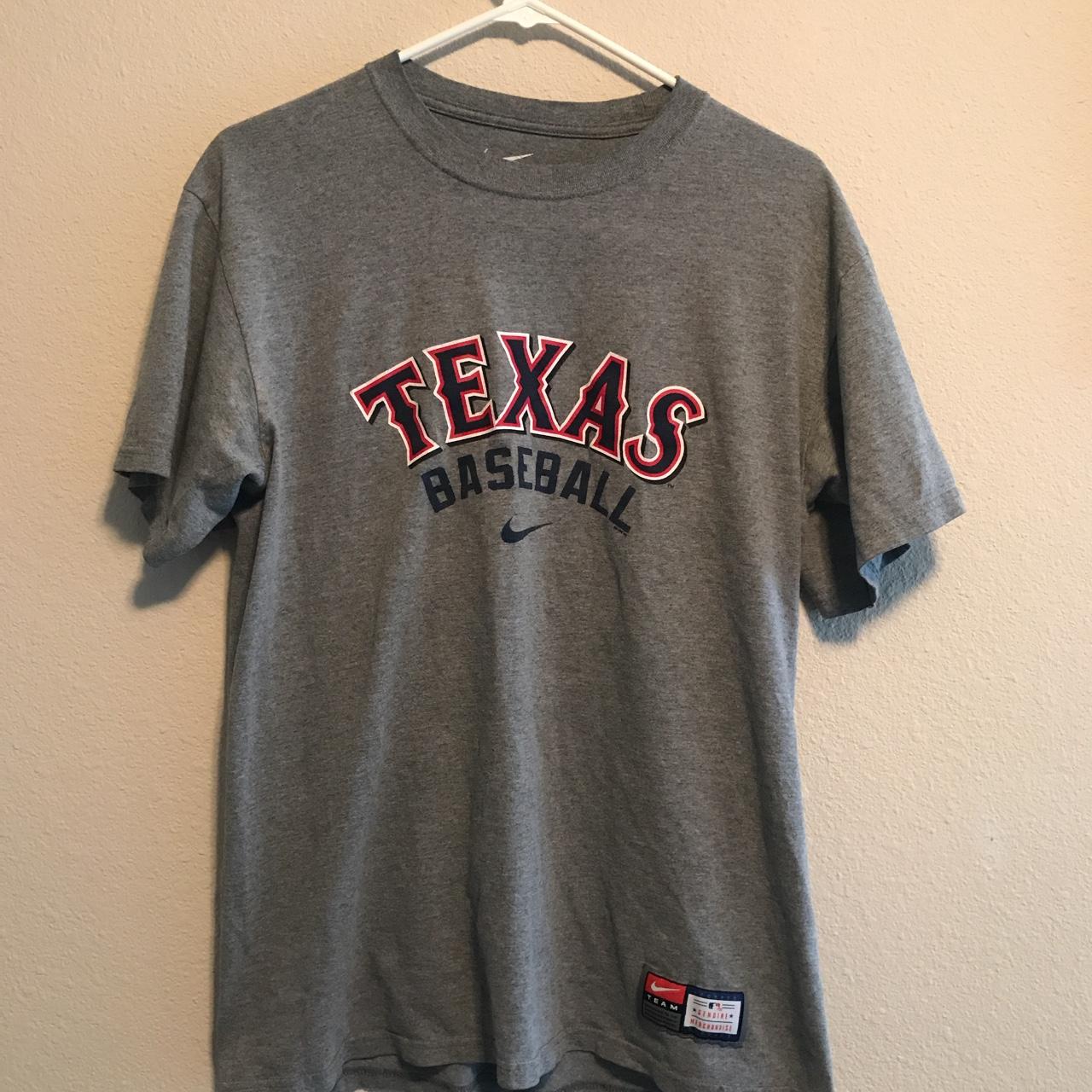 Grey Nike brand Texas Baseball, Size Small Fits like... - Depop