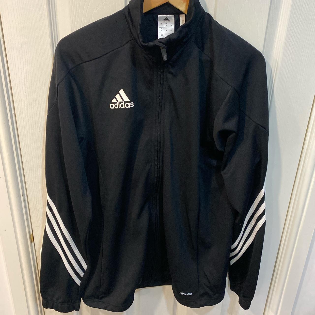 Adidas Men's Black and White Jacket | Depop