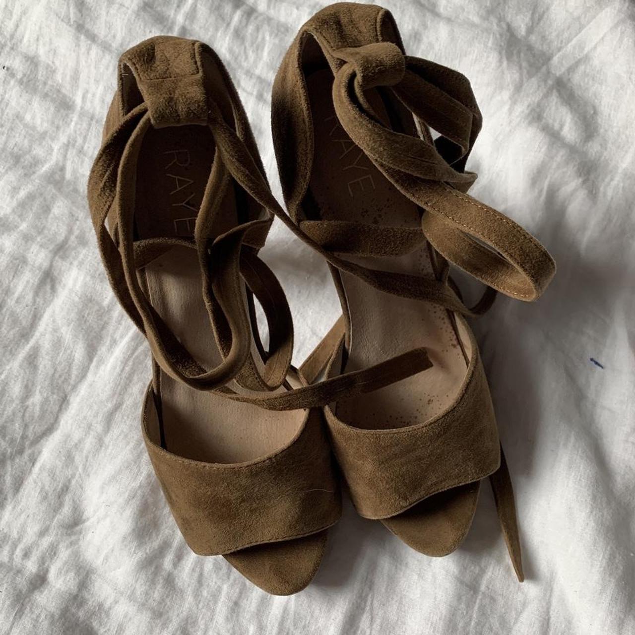 RAYE strappy suede platforms with block heel and... - Depop