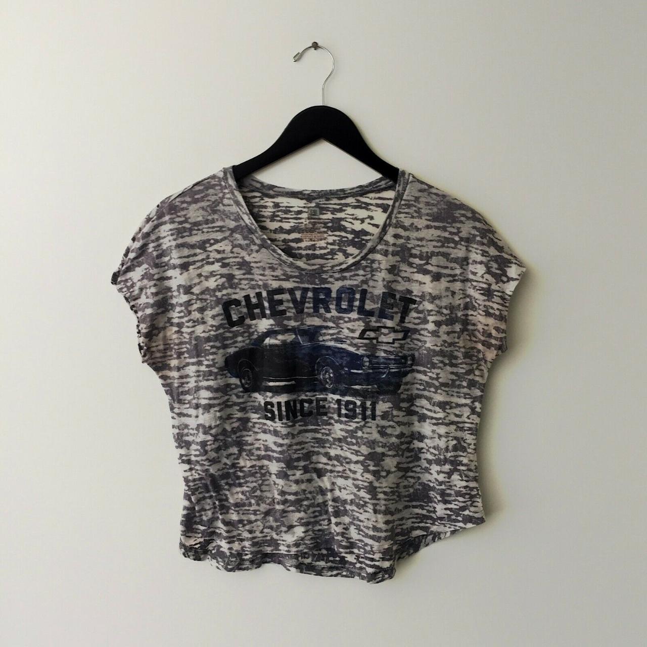 GM Chevrolet Burnout Graphic Tee Shirt Car Print... - Depop