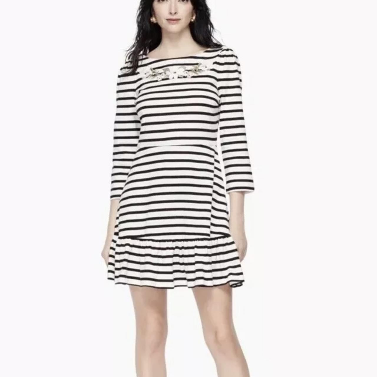 Cutest Kate Spade New York Stripe Fit And Flare Dress Depop
