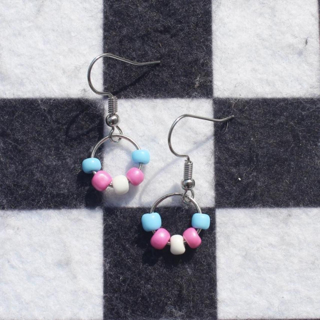 🥀 Transgender circle earrings 🥀 •Handmade... - Depop