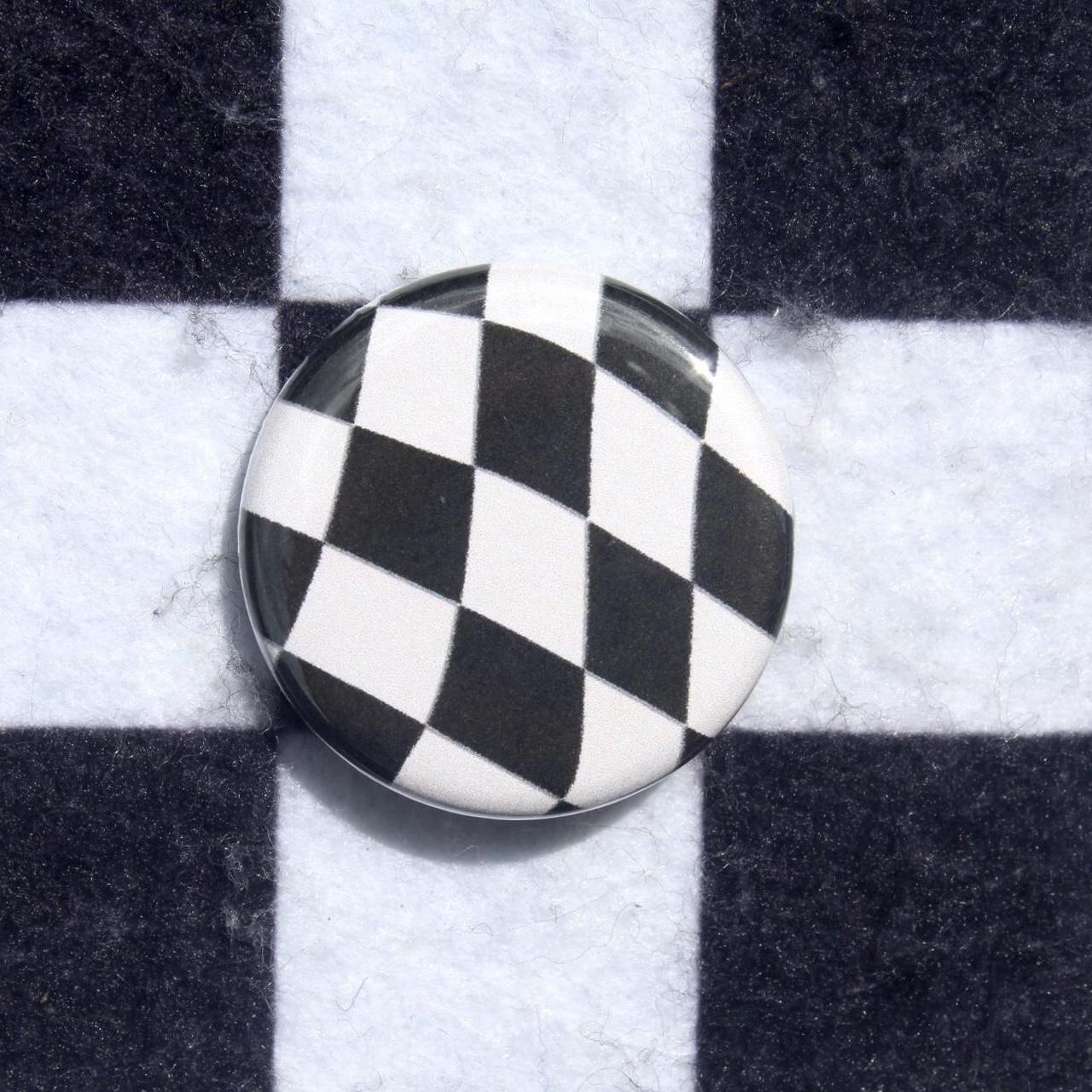 🥀 Checker pin 1.25 inches 🥀 •Handmade by me •Color... - Depop