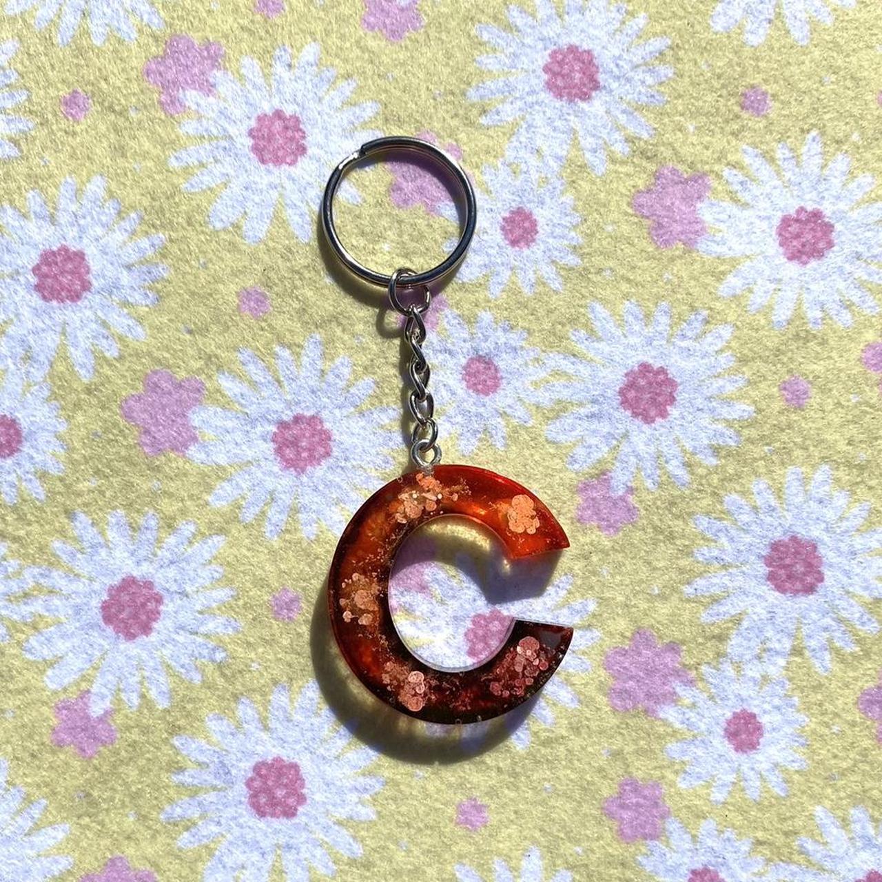 🥀 Resin letter C keychain 🥀 •Handmade by me •Made... - Depop