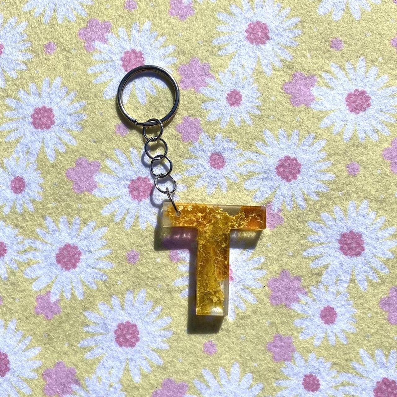 🥀 Resin letter T keychain 🥀 •Handmade by me •Made... - Depop