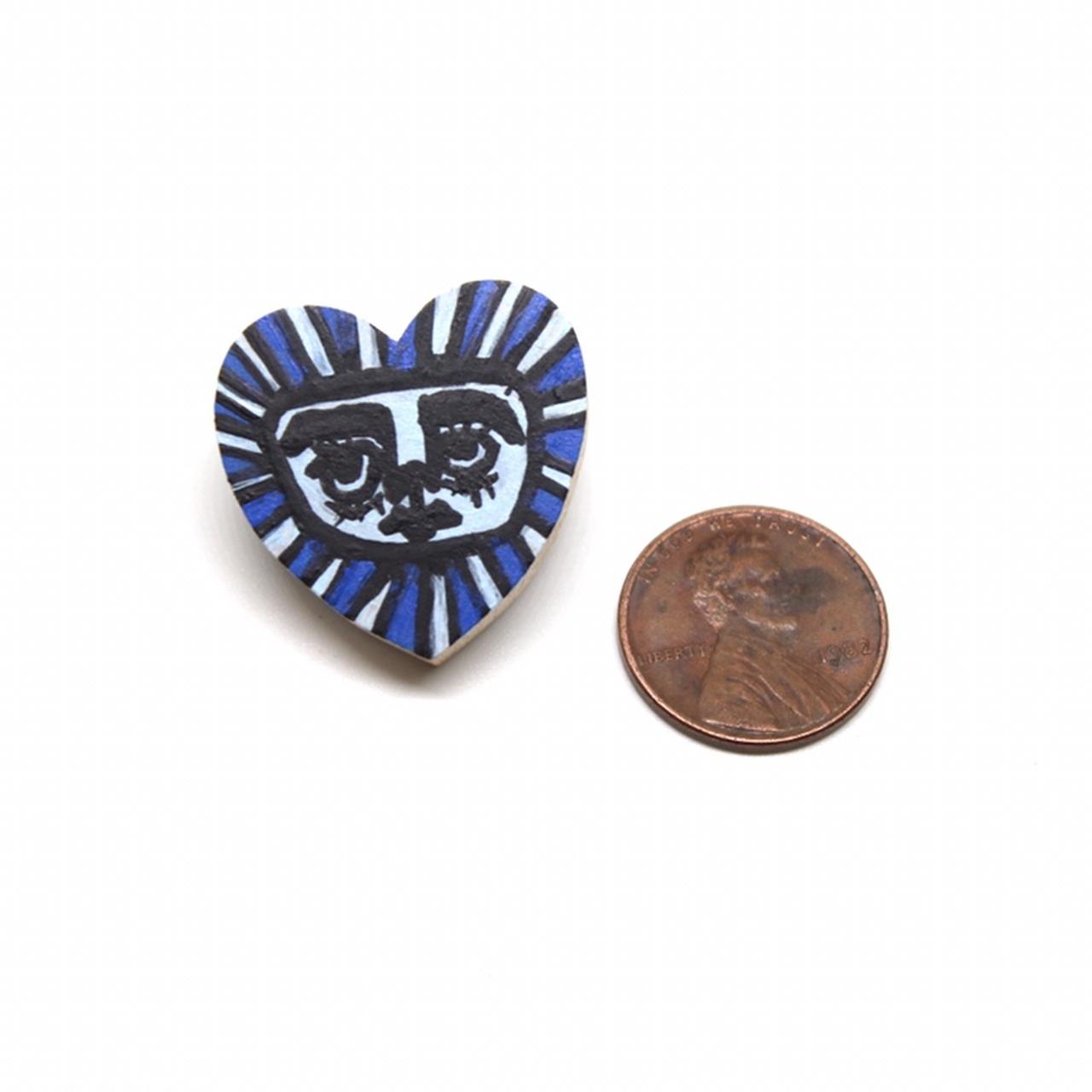 🥀 Face pin 🥀 •Handmade by me •Made using paint... - Depop