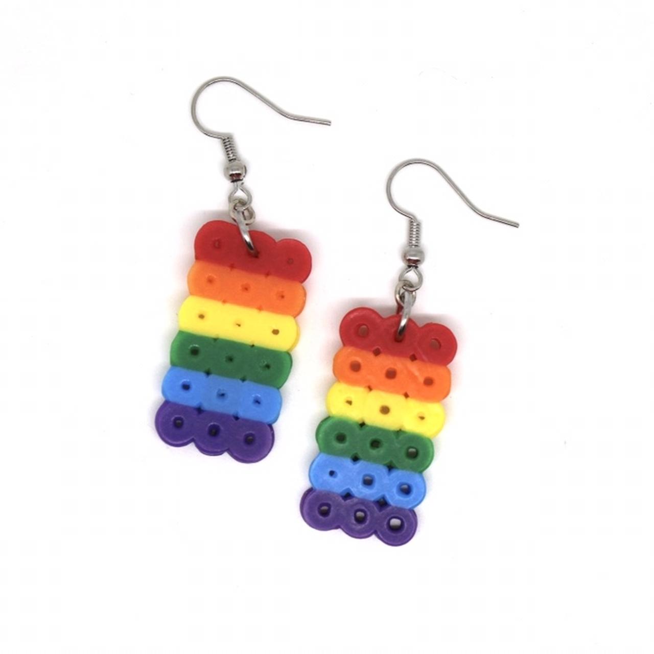 🥀 Rainbow Perler Bead Earrings 🥀 •handmade By Depop