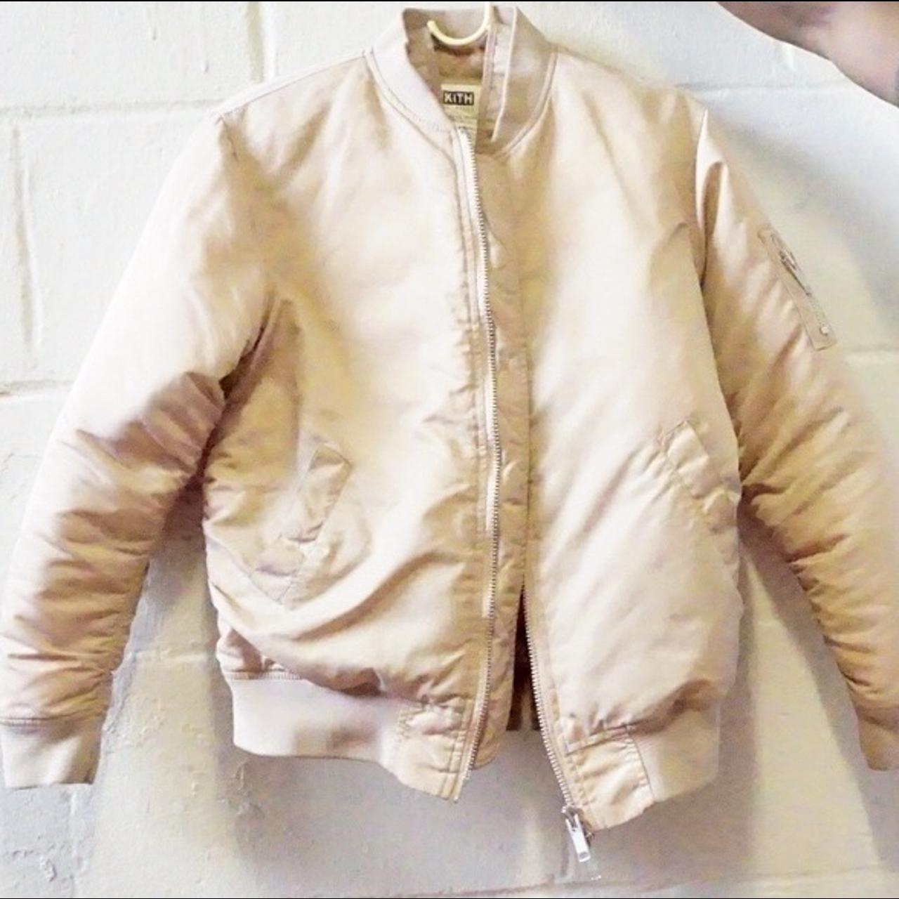 KITH BOMBER JACKET (pastel pink) Slim fit - Depop